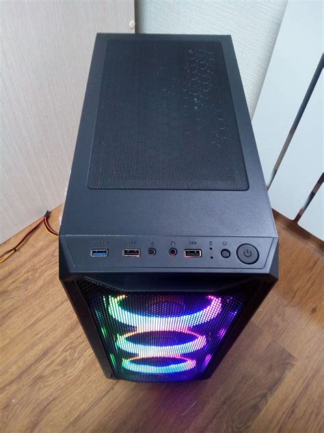 Корпус Powercase Mistral Z4 Mesh Led черный Cmizb L4 — купить по низкой цене в интернет