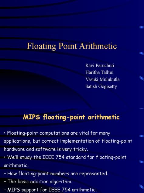 Floating Point Pdf Arithmetic Computer Architecture