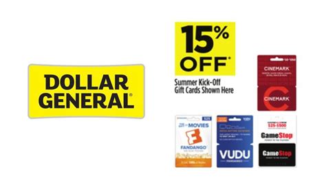 Dollar General 15 Off Entertainment T Cards In Store Southern