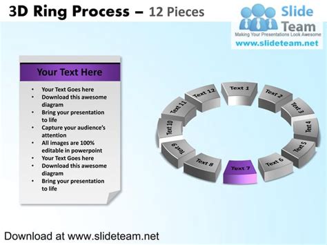 3 D Display Pie Chart Process 12 Pieces Powerpoint Diagrams And Powerpoint Templates Pdf