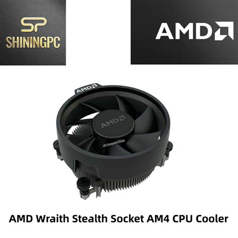 AMD Wraith Stealth Socket AM4 4 Pin Connector CPU Cooler With Aluminum Heatsink 3 93 Inch Fan