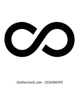 Infinity Icon White Background Stock Vector Royalty Free 2226586595 Shutterstock