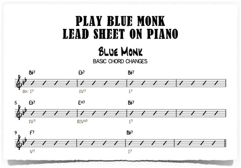 Play Blue Monk Lead Sheet On Piano Piano With Jonny