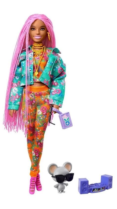 Buy Barbie Extra Doll Pink Braids At Mighty Ape Australia