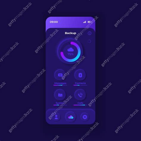 Internet Storage Application Smartphone Interface Vector Template