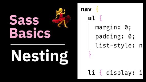 Learn Sass For Beginners 1 Nesting Css Youtube