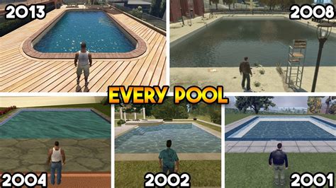 Comparing Pool From Every Gta Game Gta 5 Vs Gta 4 Vs Gta San Vs Gta Vc