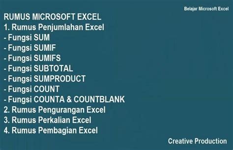 BELAJAR EXCEL