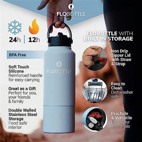 28 Oz Water Bottle With Storage Bundle Pack Chugger With Articulating
