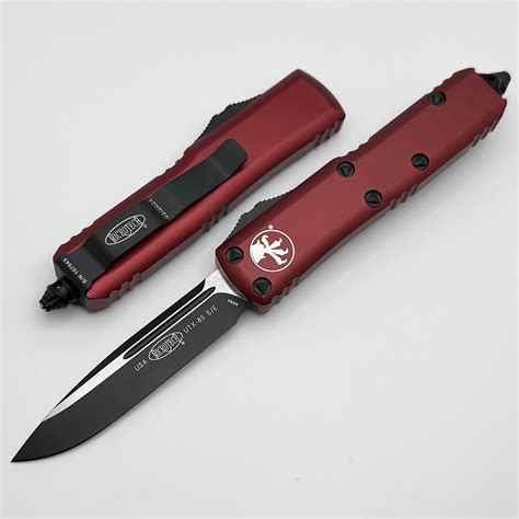 Microtech Utx 85 Single Edge Black Standard And Merlot 231 1mr