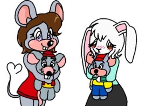 Rose And Candy Holding Chuck E Plushies By Spongerav On Deviantart