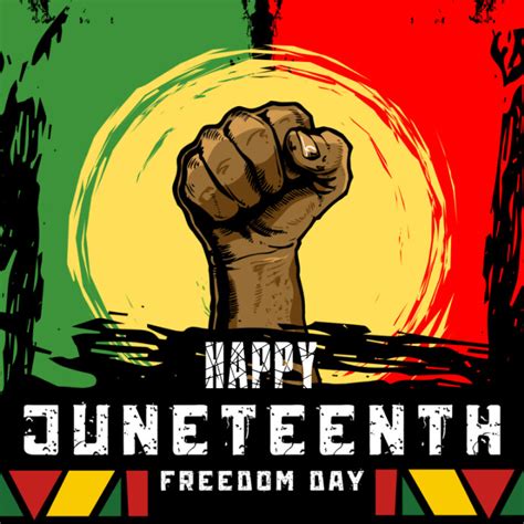 Black Professional Happy Juneteenth Freedom Day Instagram Post Template