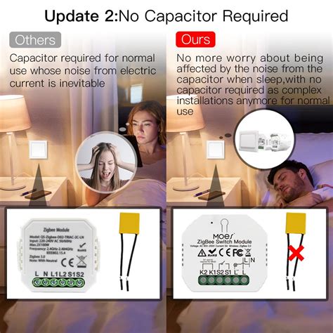 Zigbee Smart Light Switch Module Tuya No Neutral Wire 2 Way Required 2mqtt Relay Lumimuse