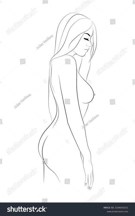 Vector Illustration Young Naked Woman 库存矢量图免版税2184050251 Shutterstock