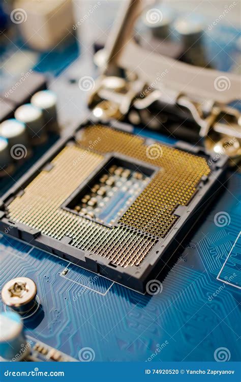 Cpu Socket Stock Photo Image Of Processor Voltage Technology