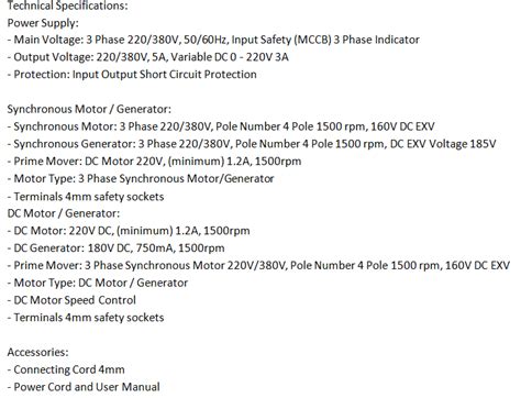 Three Phase Salient Pole Synchronous Machine Lab Asia