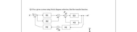 Solved Q1 For A Given System Using Block Diagram Reduction