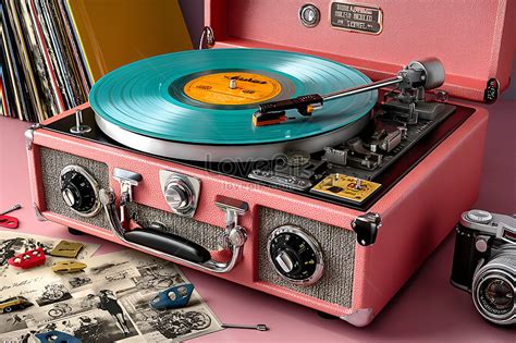 레트로 핑크 레코드 머신