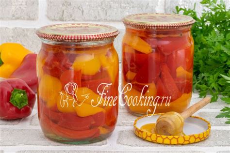 Маринованный болгарский перец с медом на зиму Рецепт Холодные
