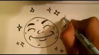 How To Draw Moon Face