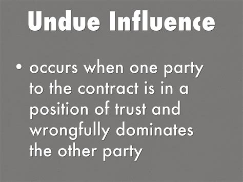duress and undue influence by katelynan429