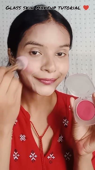 Glass Skin Makeup Tutorial For Winter😍wintermakeupglassskinmakeupmakeuptutorialashortaday
