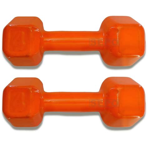 Par De Halteres Sextavados Emborrachado 4 Kg Laranja Ciuze