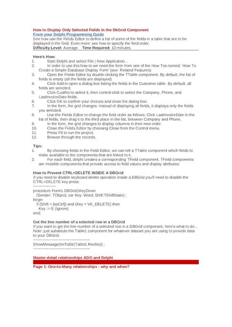 DOC tudo sobre dbgrid em inglês DOKUMEN TIPS