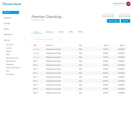 Account Date Ui Design Principles Account History Balance Dashboard Ui Bank Statement