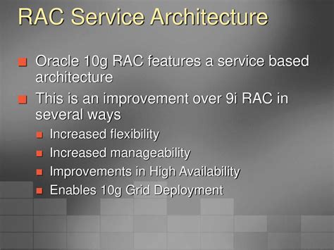 oracle10g rac service architecture ppt download