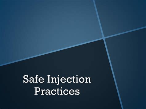 Ppt Safe Injection Practices Powerpoint Presentation Free Download