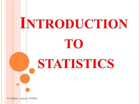 Introduction To Statistics Pptx
