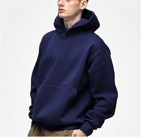 500 Gsm 100 Cotton Plain Essentials Mens Heavyweight Hoodie Oversized