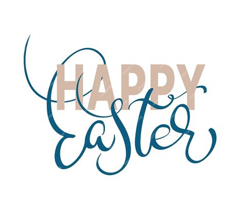 Premium Vector Happy Easter Words On White Background Frame