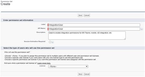 Create An Integration User Permission Set