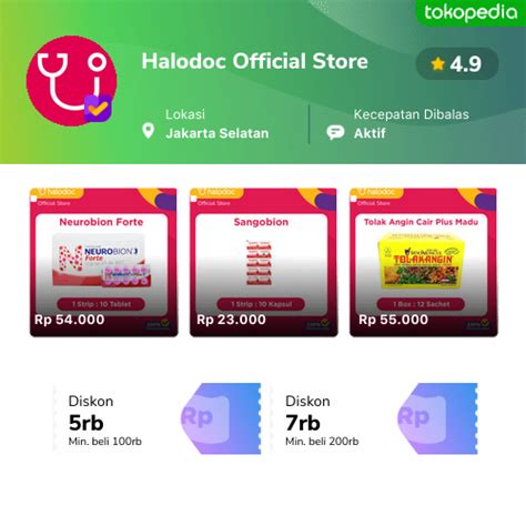 Halodoc Official Store Produk Resmi Terlengkap Tokopedia