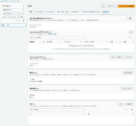 Dynamodbの設定項目をマネコンで確認しつつ整理してみた Developersio