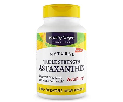 Купити Астаксантин потрійної сили Healthy Origins (Astaxanthin) 12 мг в ...