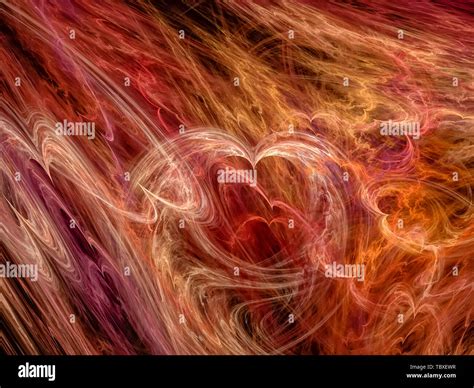 Abstract Artificial Computer Generated Iterative Flame Fractal Image