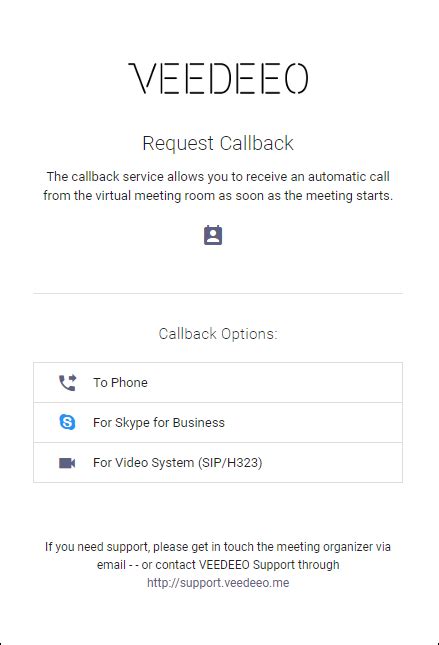 Automatic Callback Invite Participants By Calling Their Devices Veedeeo