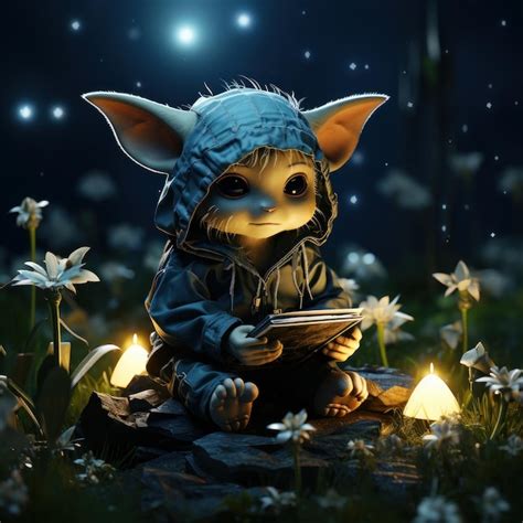 Premium Ai Image Cute Alien