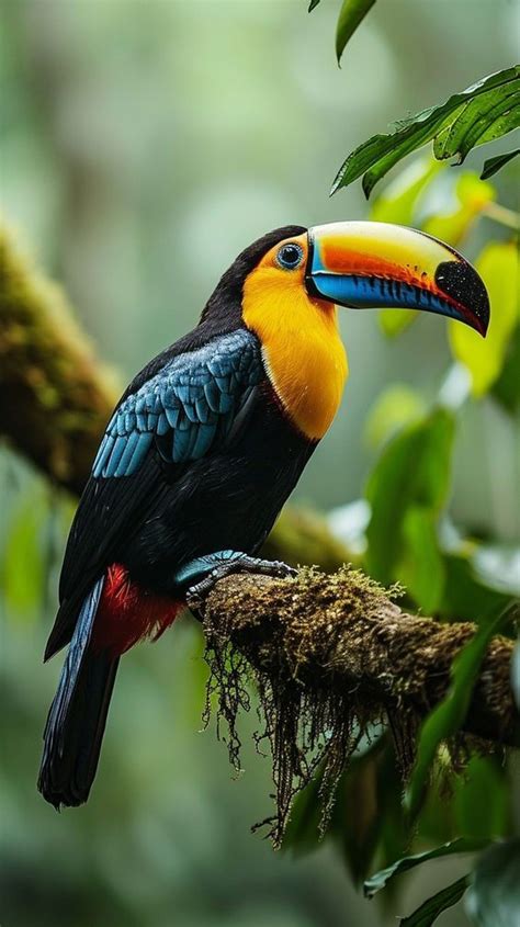 Vibrant Toucan Perched Stockcake Toucan Photo Tropical Bird Art