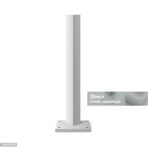 삼각형 모양의 강철 사실극 흰색 배경에 격리 된 벡터 일러스트레이션 볼라드에 대한 스톡 벡터 아트 및 기타 이미지 볼라드 알루미늄 3차원 형태 Istock