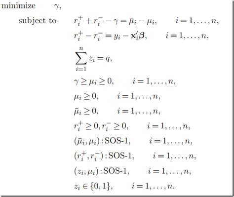 Yet Another Math Programming Consultant Integer Programming And Least