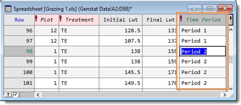 Appending Data To A Spreadsheet • Genstat Knowledge Base 2023