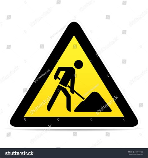 Building Construction Site Warning Sign Stock Illustration Shutterstock