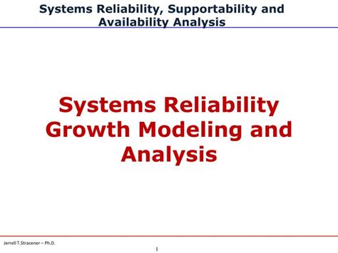 Ppt Systems Reliability Growth Modeling And Analysis Powerpoint
