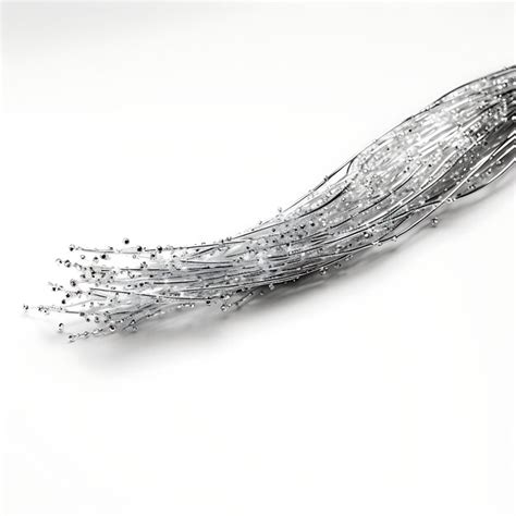 Premium Photo Tinsel String Decoration Silver Thin Strands Shiny Tinsel Us Isolated On White