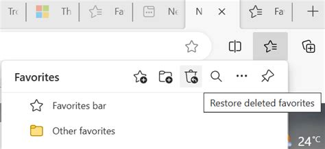 Restore Deleted Favorites