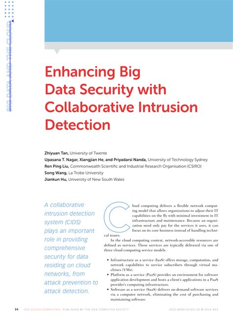 Pdf Enhancing Big Data Security With Collaborative Intrusion Detection